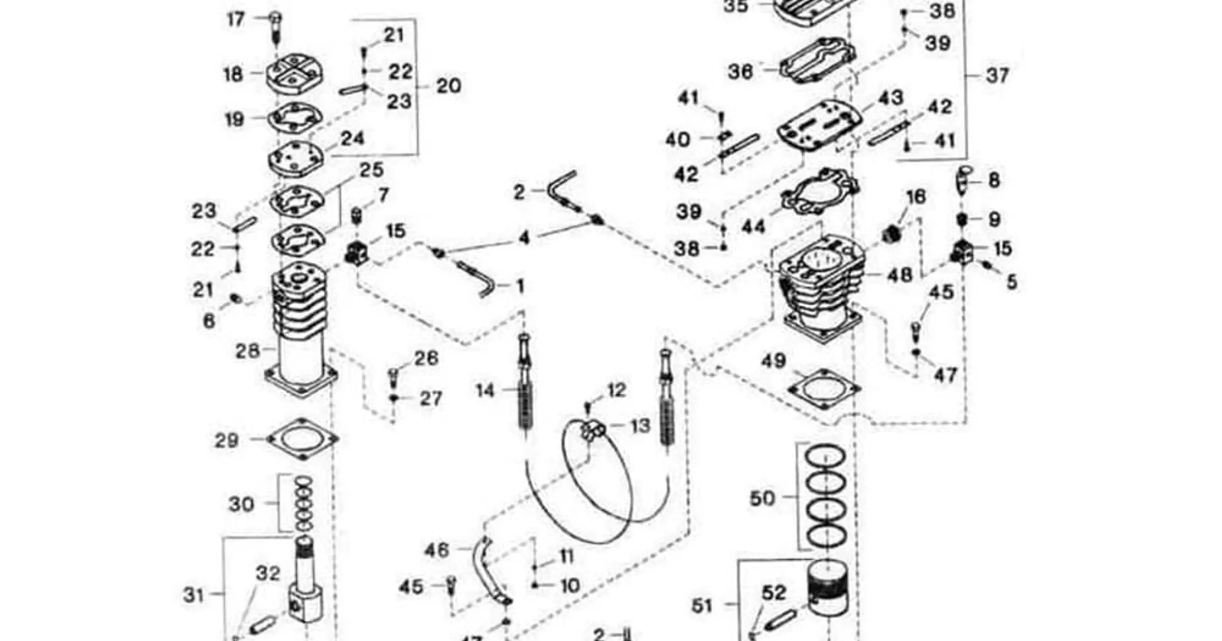 Cylinder and Piston IR 231 Air Compressor Parts