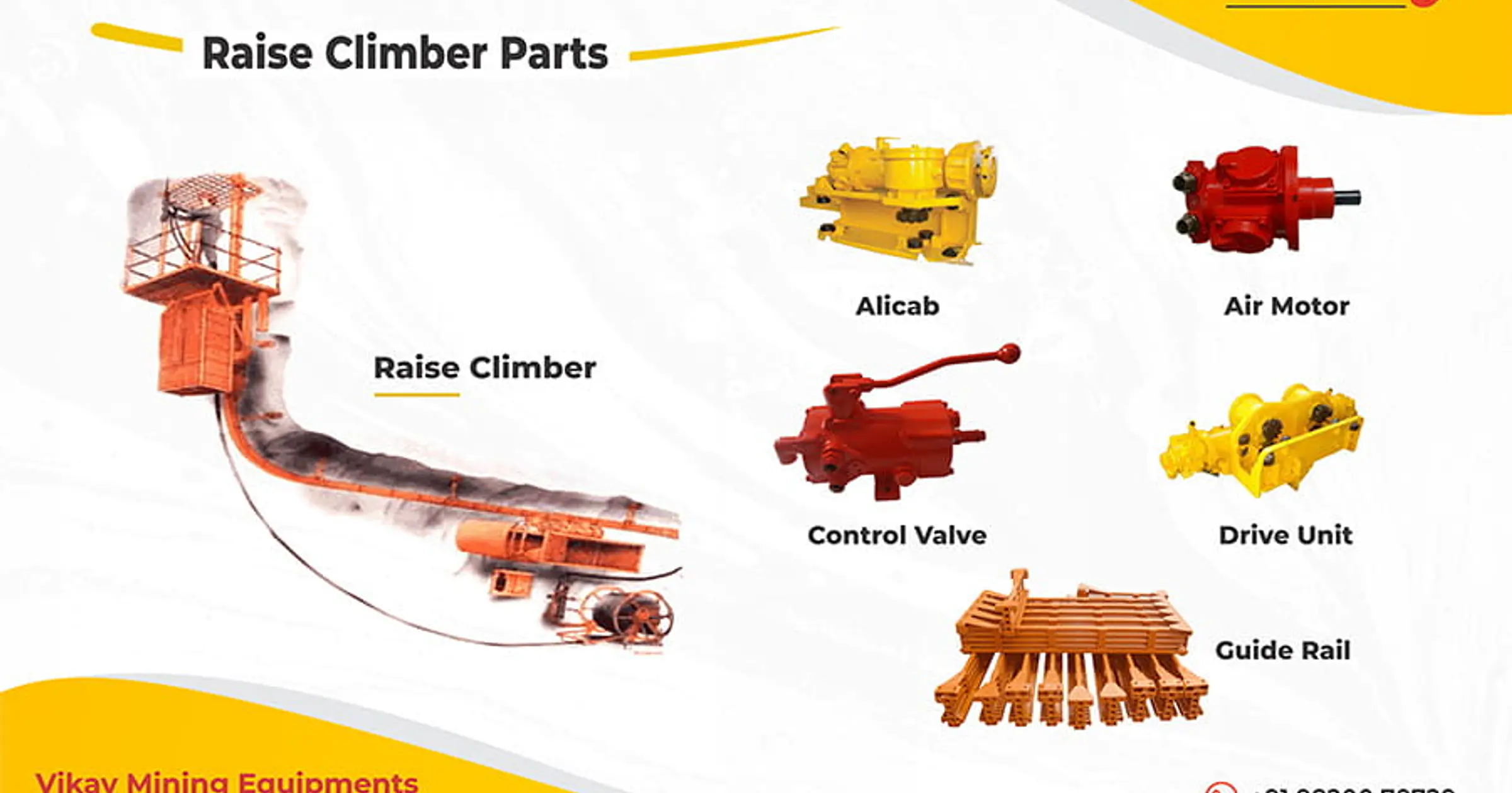 STH 5 L/LL Alimak Pneumatic Raise Climber Parts